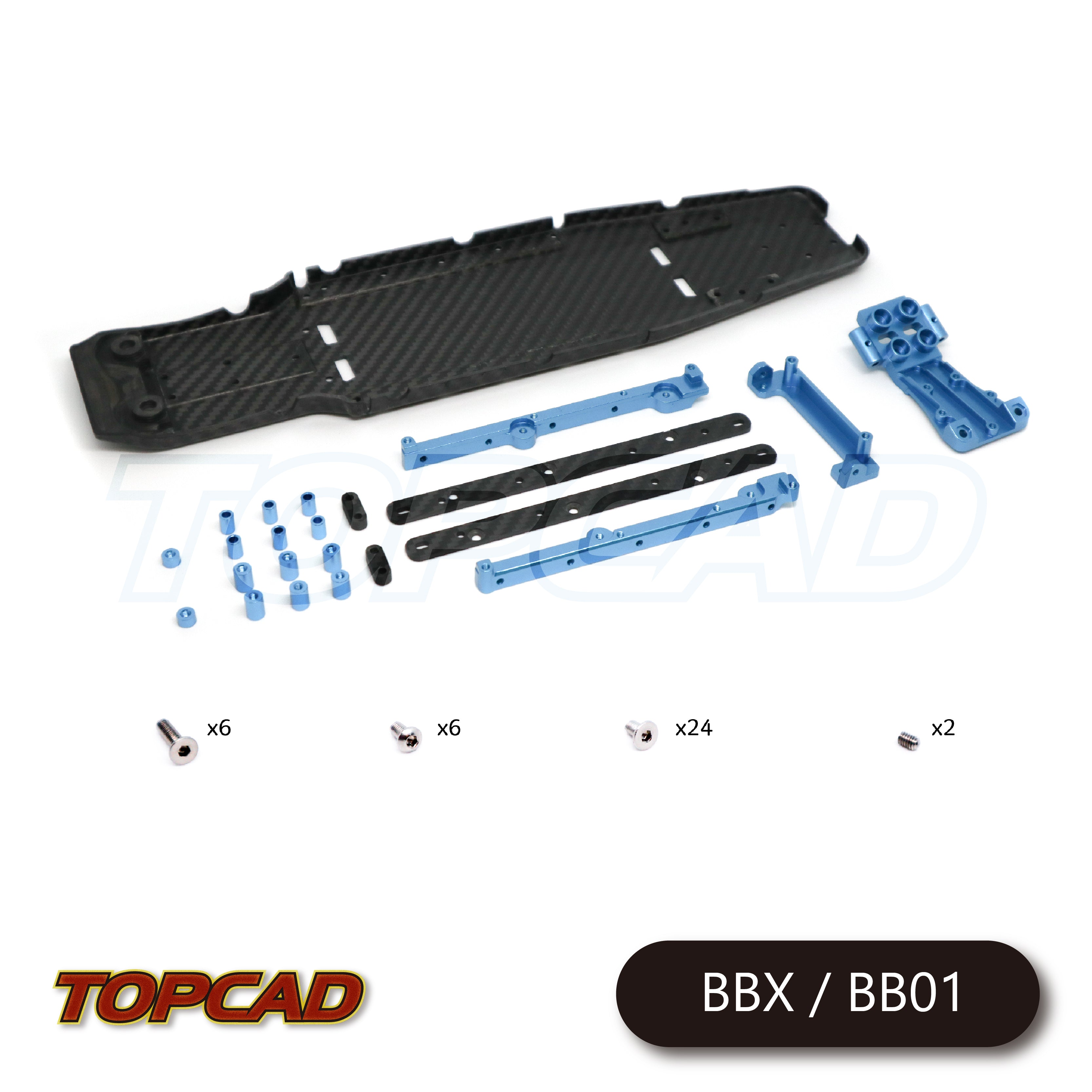 Gtop Carbon Fiber Chassis Kit Set for BB-01 (BBX) [GTB1-01] – Topcad