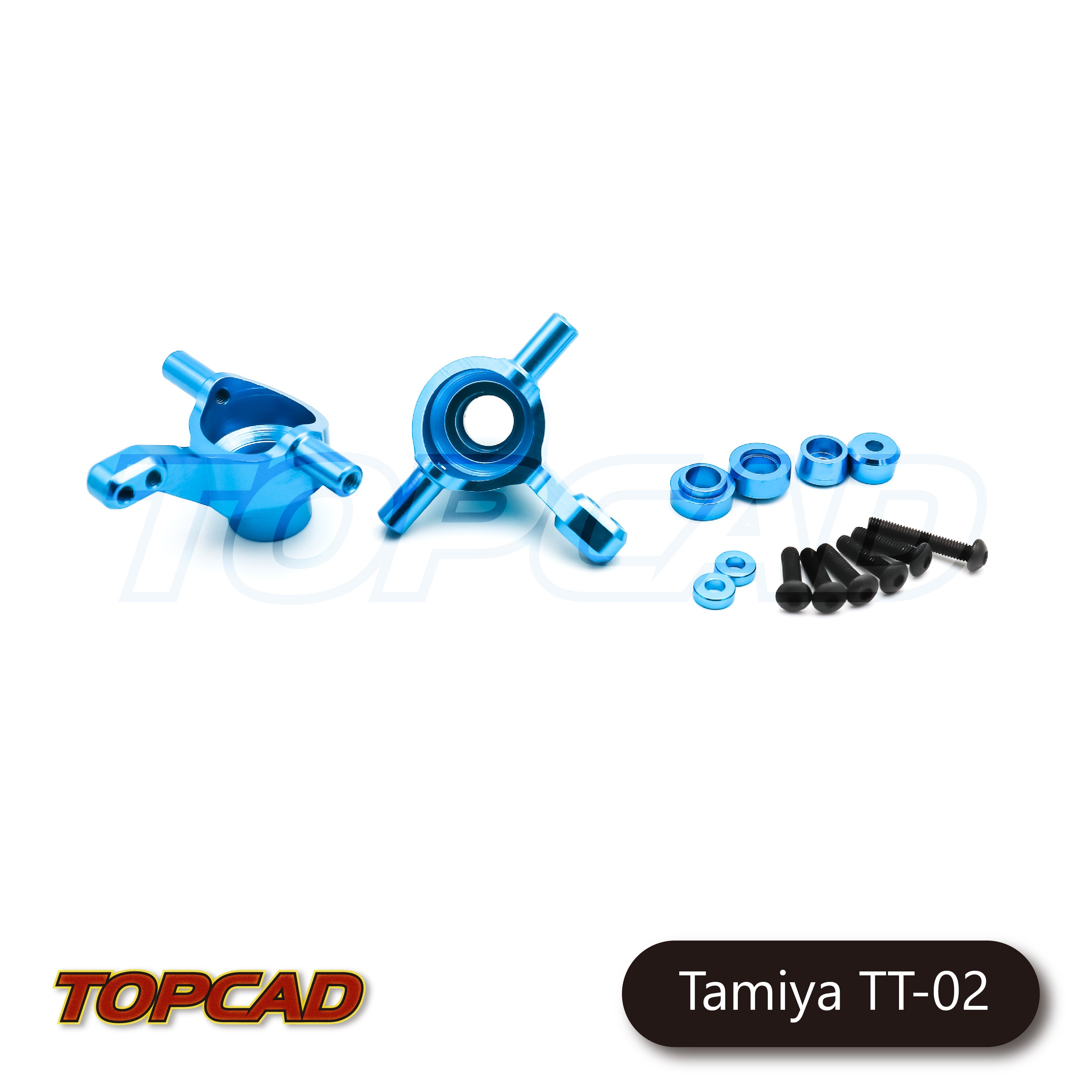 Topcad Aluminum Front Steering Block (2) for Tamiya TT02 [TAT2-09]