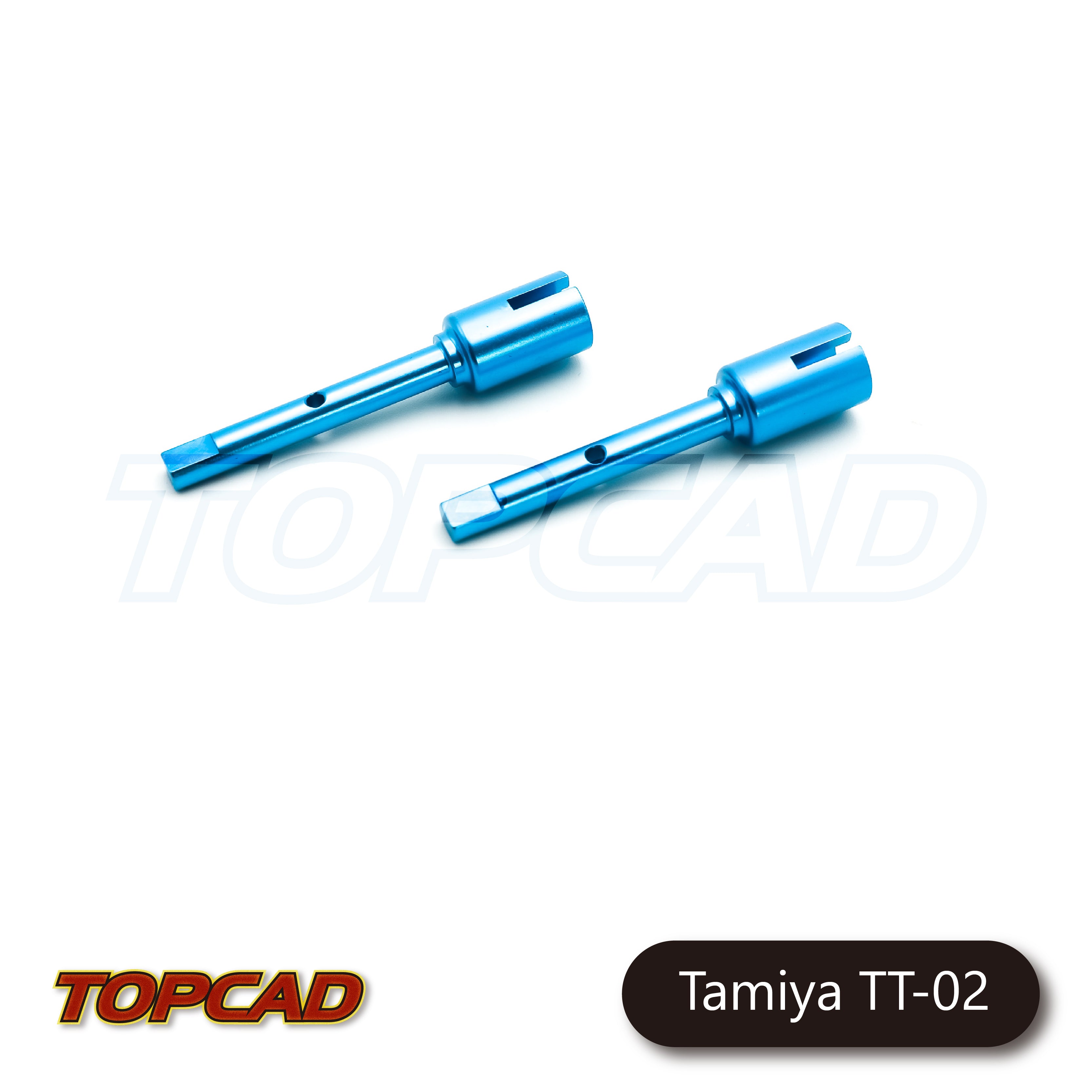 Topcad Aluminum/HD Front/Rear Propeller Joint (2) for Tamiya TT02 [TAT